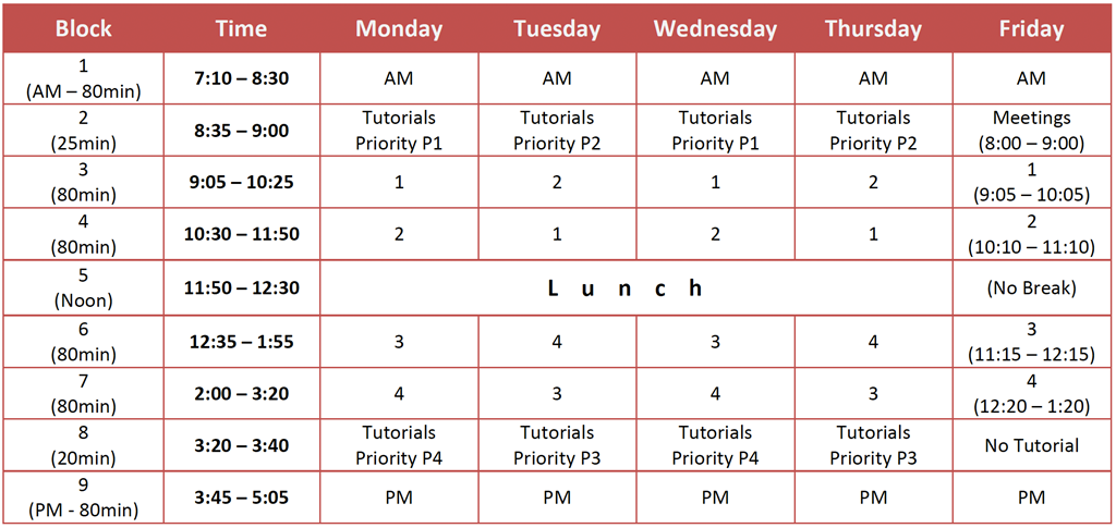 Office Hours & Bell Times - Western Canada High School